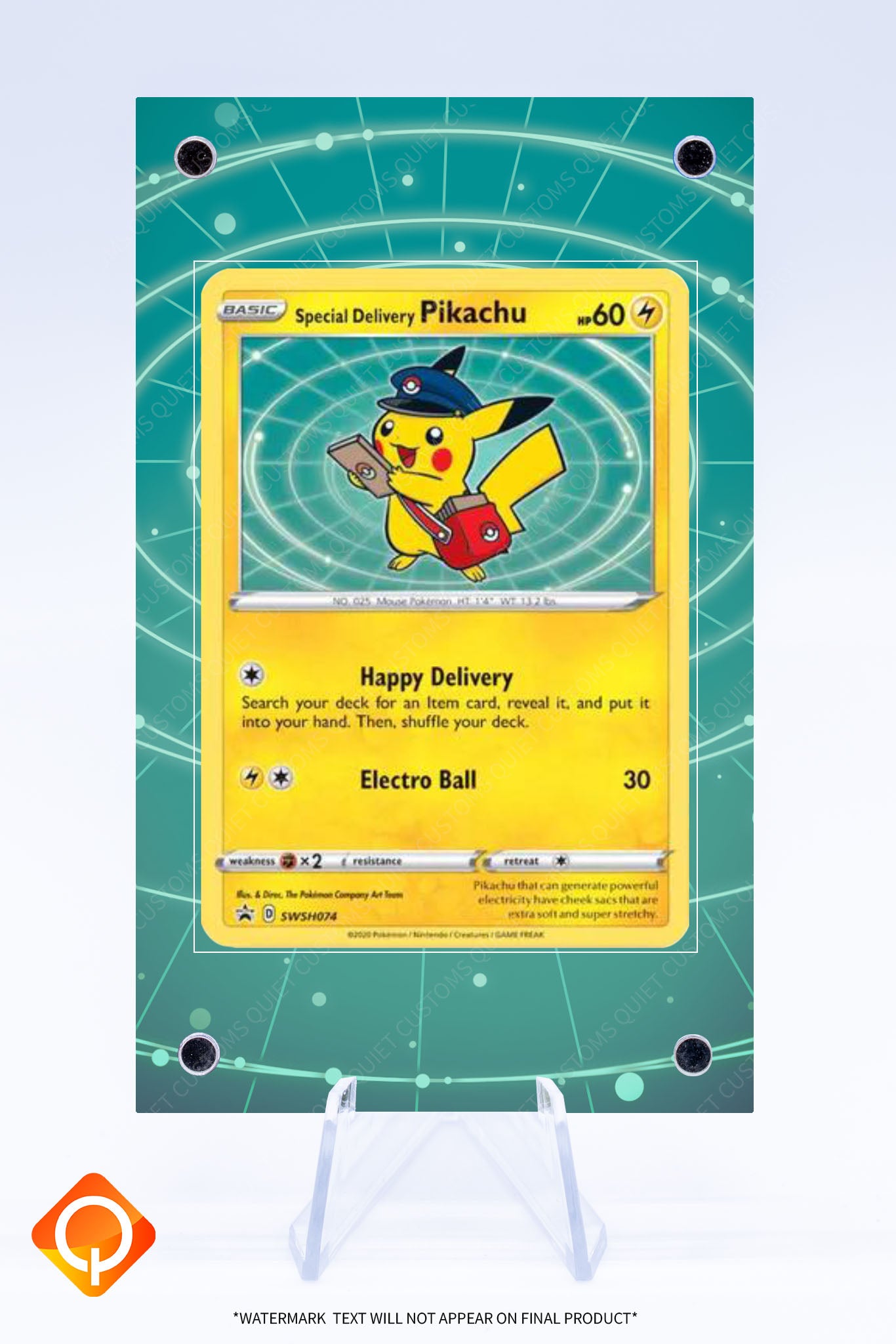 Pikachu Special Delivery SWSH074 Case | Art Guard (Ungraded)